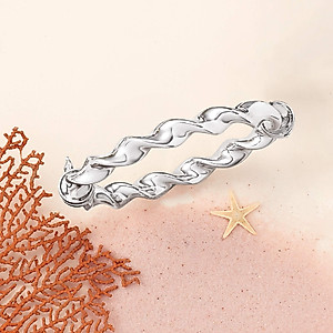 Ross-Simons Italian Sterling Silver Twisted Bangle Bracelet. 7 inches