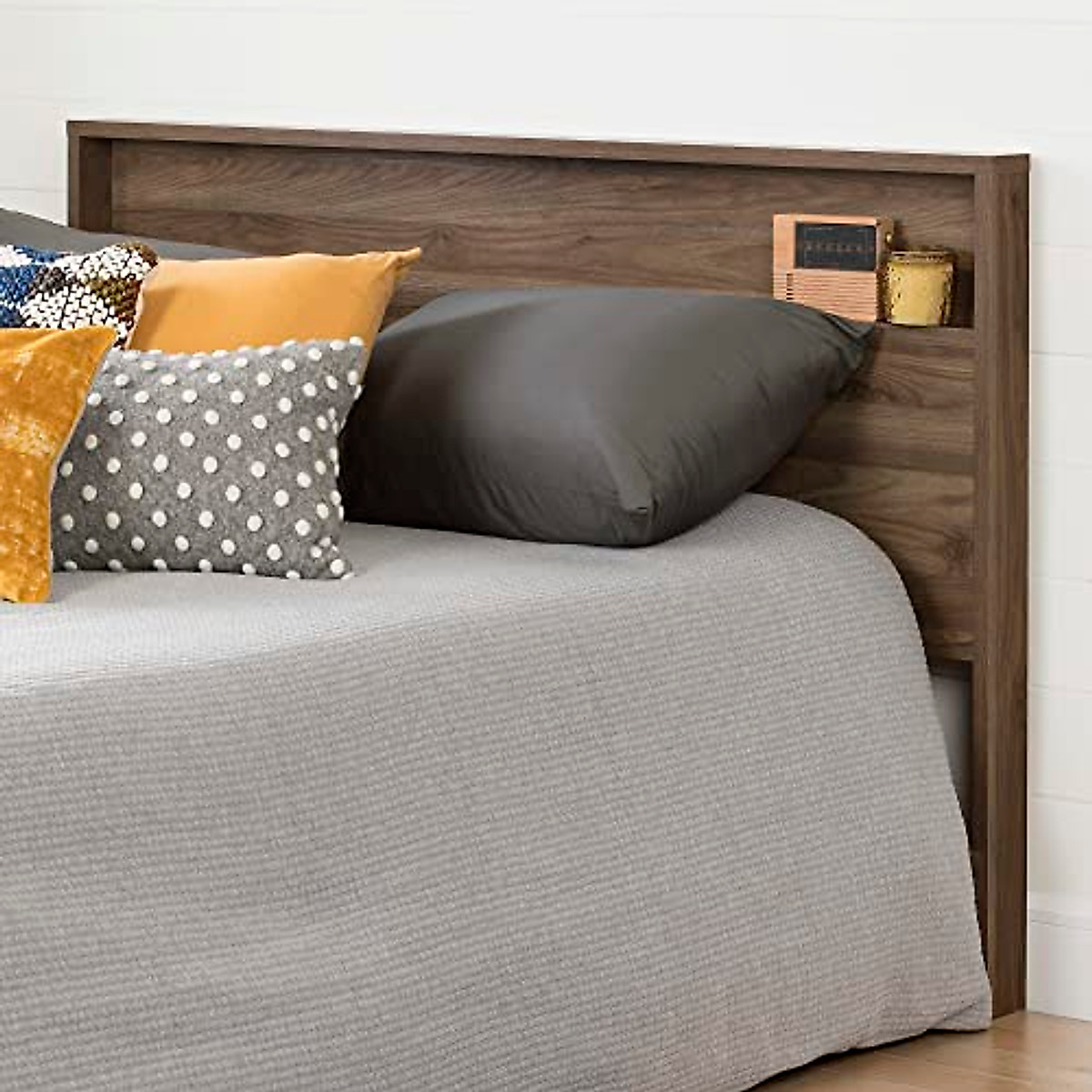 South Shore Holland Headboard (54/60''), Full/Queen, Natural Walnut