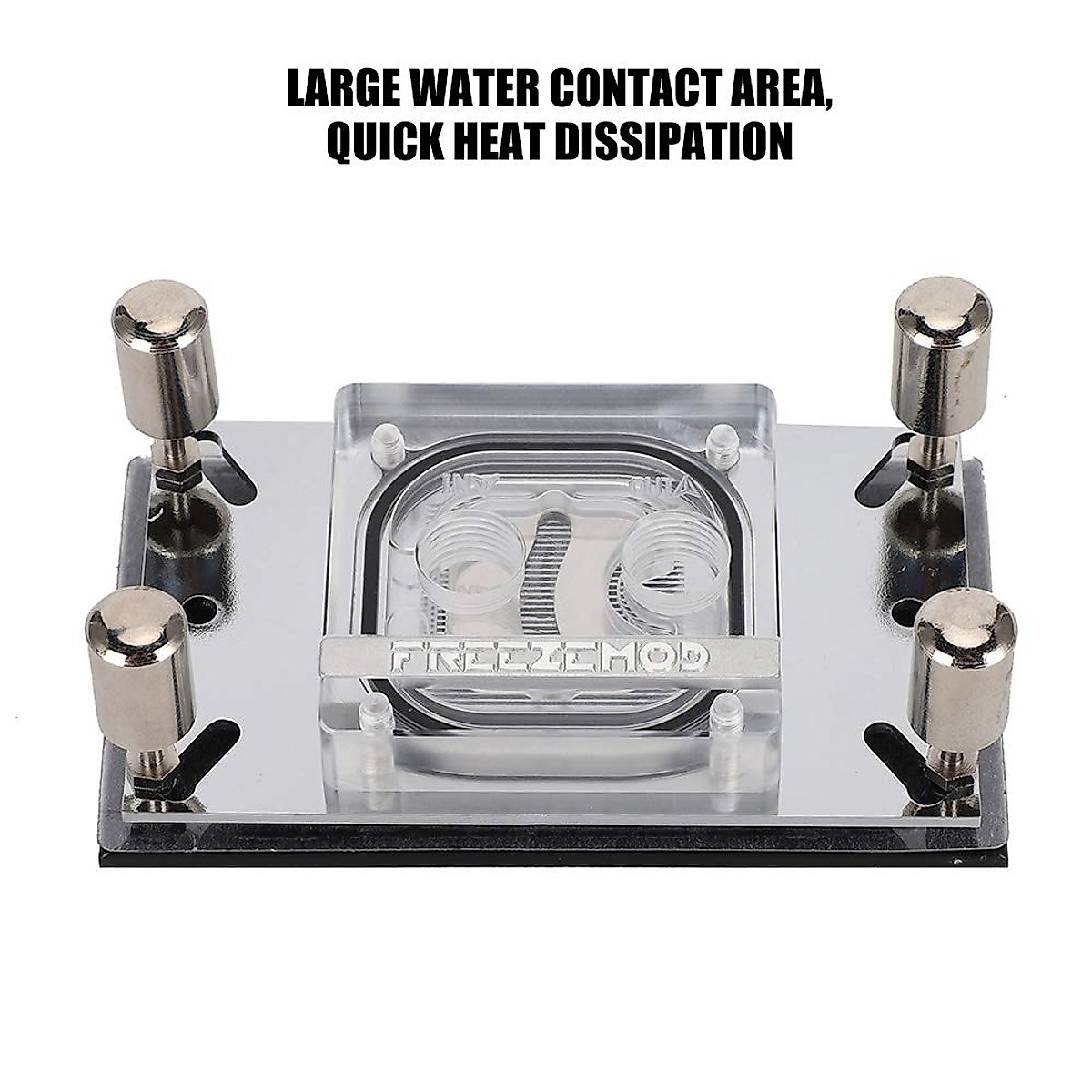 Bewinner PC Water Cooling Block,Computer CPU Water Cooling Block Waterblock Copper Base with Micro Channel,for AM2 / AM2+ / AM3 / AM3+ / AM4 / FM2+ CPU,Processed with Anti-Oxidization Technology
