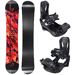 STAUBER 138cm Summit Snowboard & Binding Package Sizes 128, 133, 138, 143, 148,153,158, 161- Best All Terrain, Twin Directional, Hybrid Profile - Adjustable Bindings - Designed for All Levels