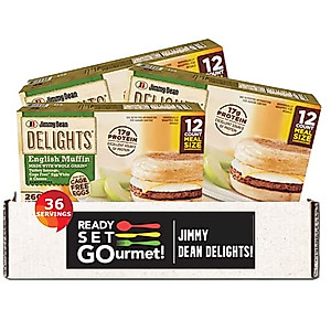 Jimmy Dean Delights, English Muffin Cage Free, Turkey Sausage EggWhite & Cheese | Made with Whole Grain - 3 Pack (12ct Each Box) - Ready Set Gourmet Donate a Meal Program