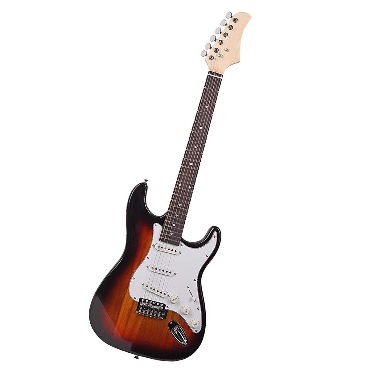 38 Inch Electric Guitar, Rosewood Fingerboard Electric Guitar, w/Picks, Strap, Cord, Bag, Tremolo Arm, for Beginner and Intermediate Performer (Sunset)