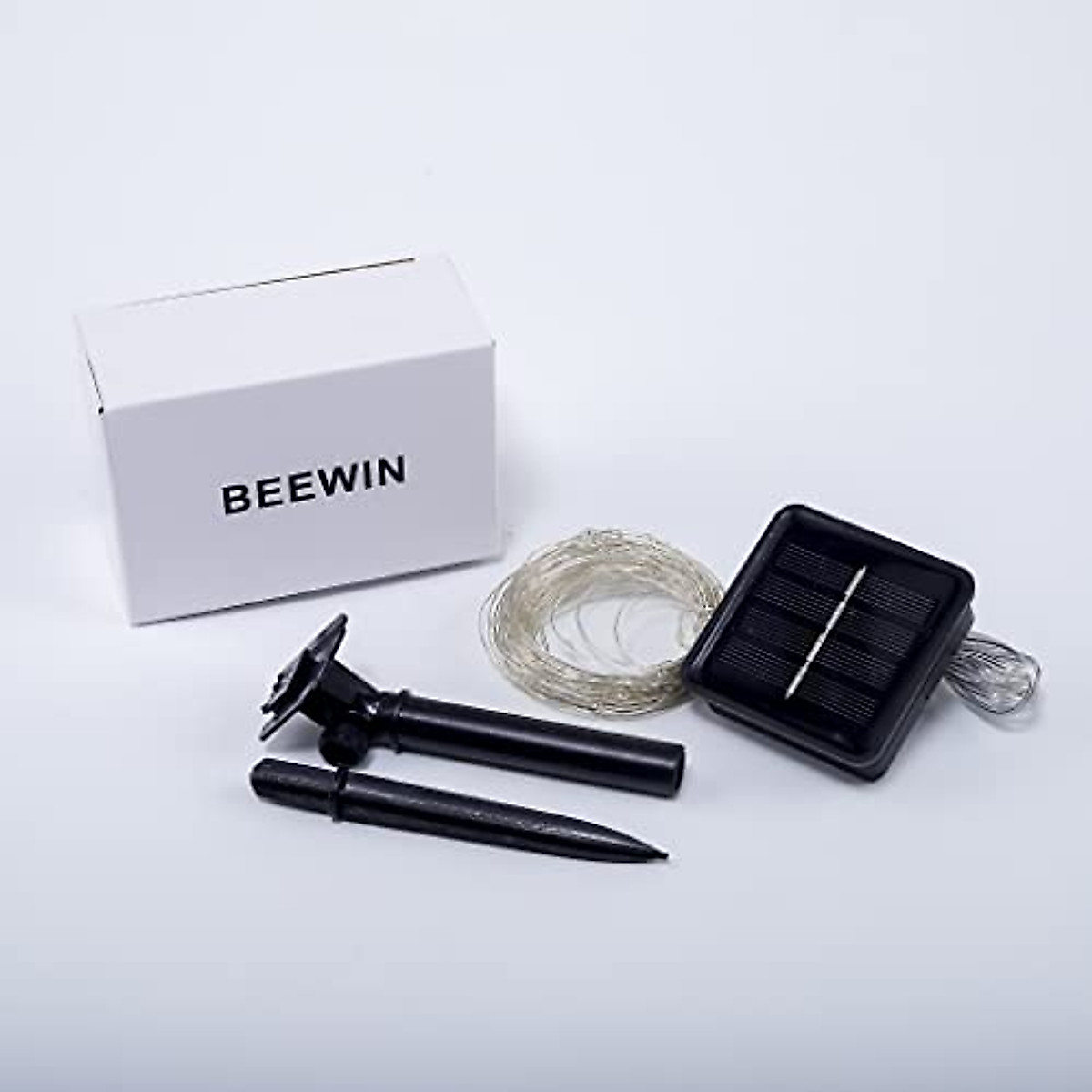 Beewin Outdoor Solar String Lights, 2 Pack 33ft 100L Solar Copper Fairy Lights,8 Modes Twinkle Lights Decor for Indoor Outdoor Patio Yard Trees Christmas Wedding Party (Red)