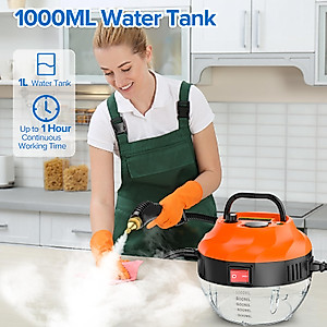 AUXCO 2500W Steam Cleaner, High Pressure Steamer for Cleaning, Portable Handheld Steam Cleaners for Home Use, Steamer for Car Detailing, Steam Cleaner for Upholstery, Kitchen, Bathroom, Grout and Tile