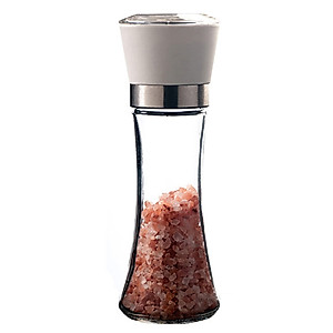 Manual Pepper Grinder - Adjustable Ceramic Sea Salt Grinder & Pepper Grinder (Orange)
