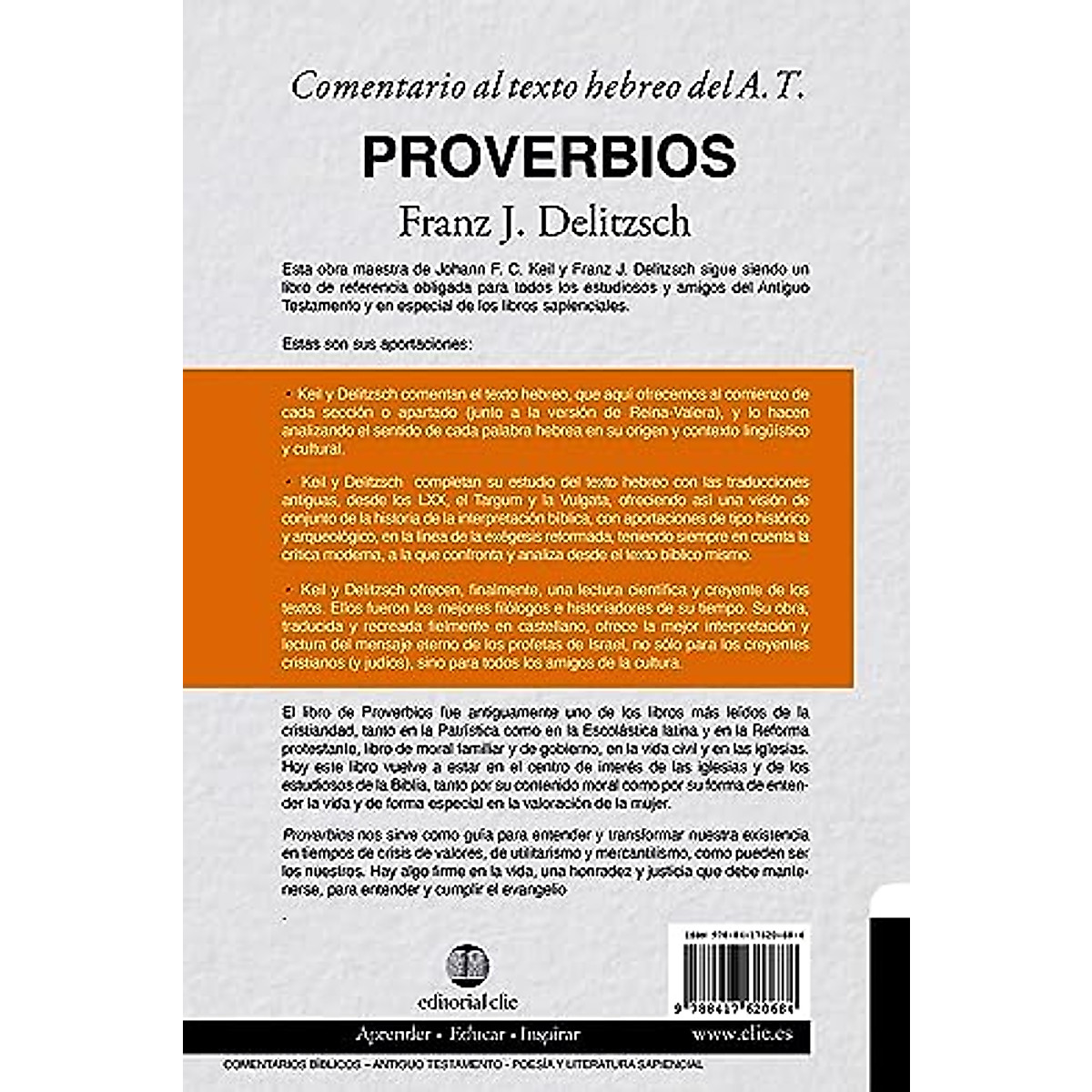 Comentario al texto hebreo del Antiguo Testamento – Proverbios (Spanish Edition)