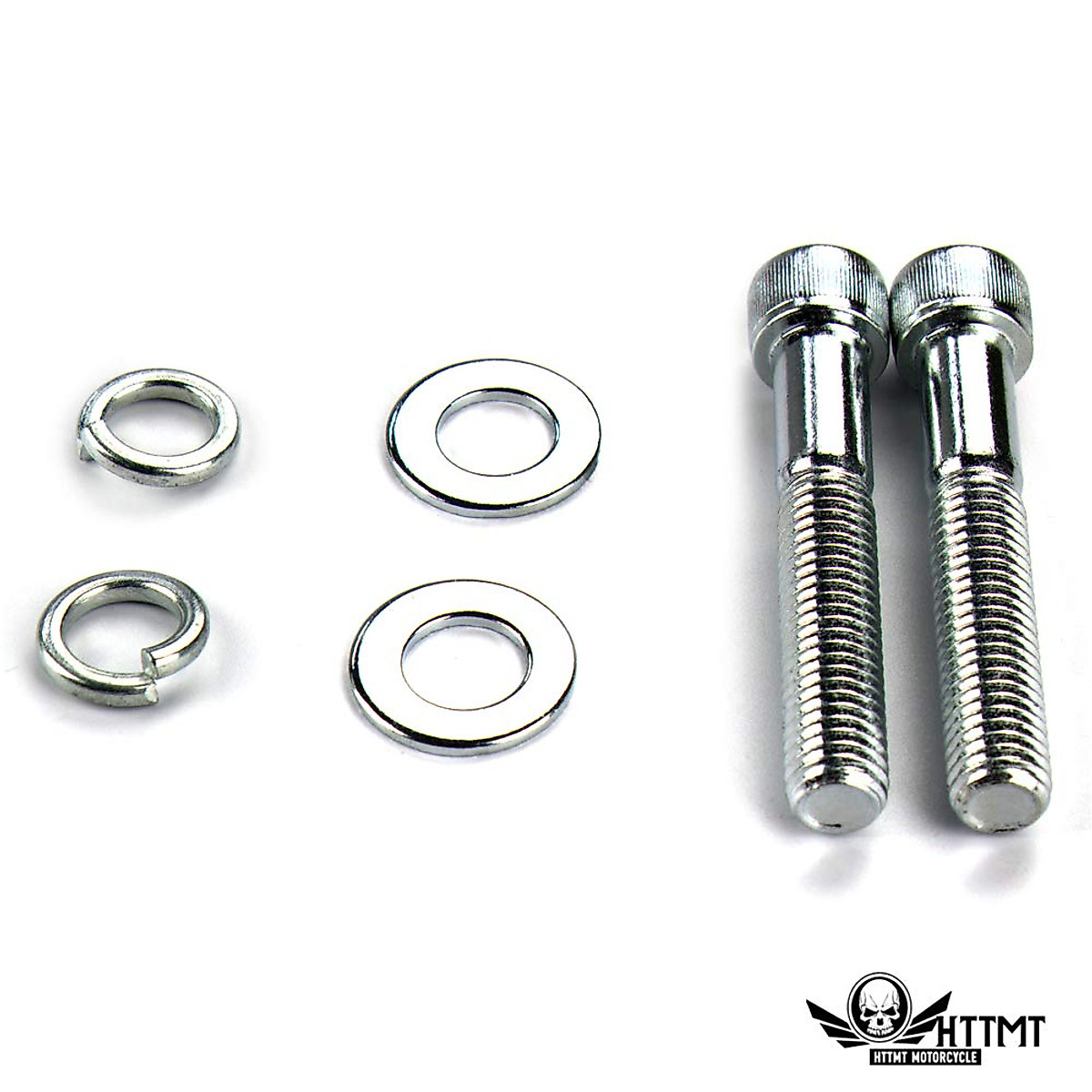 HongK- Smooth Black Straight 8" Rise 1" 25mm Mount Handlebar Risers Compatible With Harley Round Smooth Riser Caps