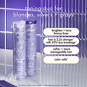 amika bust your brass cool blonde strength repair shampoo, 275ml