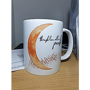 Through Love Mug Crescent City House Of Earth And Blood Sarah J Maas Inspired Mug Bookish Gift, 11oz, 15oz Funny Ceramic Novelty Coffee Mugs, Tea Cup Gift Present For Christmas, Birthday Thanks Givin