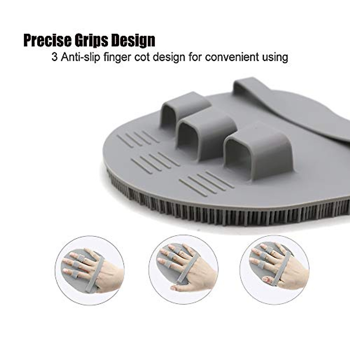 1 Pack Soft Silicone Shower Brush Body Wash Bath Exfoliating Skin Massage Scrubber, Dry Skin Brushing Glove Loofah, Fit for Sensitive and All Kinds of Skin