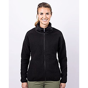 Cutter & Buck Cascade Eco Womens Sherpa Fleece Jacket, Navy Blue, X-Large