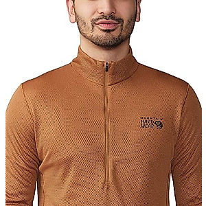Mountain Hardwear Men's AirMesh 1/2 Zip, Copper Clay, Large