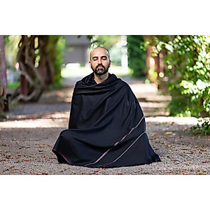Om Shanti Crafts Meditation or Prayer Shawl or Plain Blanket, Wool Shawl/Wrap, Oversize Scarf. Unisex