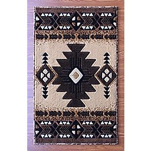 South West Native American Door Mat Area Rug Design C318 Berber 24 In. X 40 In.
