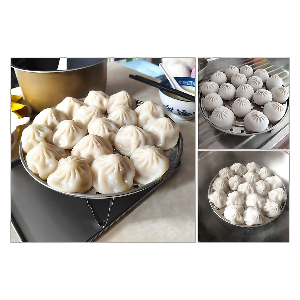 DS. DISTINCTIVE STYLE Steamer Rack 8.5 Inch Stainless Steel Steaming Rack Steam Tray with Removable Legs for Steamer Cookware Instant Pressure Cooker Multi-functional Steamer Basket