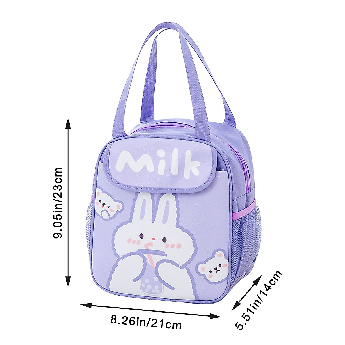 Kawaii Lunch Bag for Women Picnic Bag Outdoor Insulated Cooler Tote Bag Cute Animes Lunch Bags Large Capacity