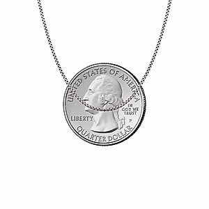 Savlano 925 Sterling Silver Solid 1.5mm Round Box Adjustable Bolo 14-24 Inch Chain Necklace For Women - Made in Italy Comes With a Gift Box (White)