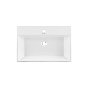Swiss Madison Well Made Forever SM-CS721, Claire 24" Ceramic Console Sink In Glossy White Basin