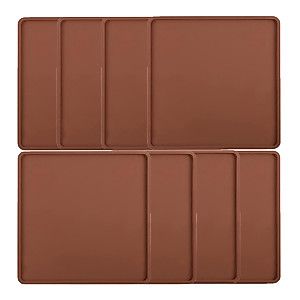 8 Pack Extra Thick 14'' × 14'' Silicone Dehydrator Sheets with Edge for Excalibur - Fruit Vegetables Leather Dehydrator Trays for Liquids - Dehydrator Mats Trays Liner Accessories