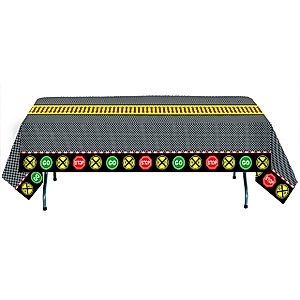 Havercamp Railroad Party Table Cover | 1 Count | Great for Train Themed Events, Kid's Birthday Party, Train Collectors' Gathering, Retirement Party, Father's Day, Graduation Party