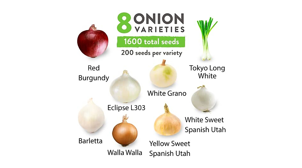 Grow 8 Varieties of Heirloom Onion Seeds for a Bountiful Garden
