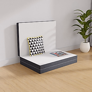 Narrow Twin Trifold Mattress, Foldable Mattress with CertiPUR-US Certified, 3 Inch Folding Mattress with Breathable & Washable Cover, Twin Floor Mattress for Camping, Guest, Floor RV, 75" x 31" x 3"