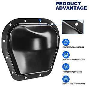 Rear Differential Cover and Gasket Set Replacement for Ford F-150 Expedition Lobo E-150 Econoline Transit Lincoln Blackwood Navigator Mark LT