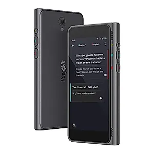 Fluentalk by Timekettle,T1 Language Translator with 4" HD Screen,Support 40 Languages and Photo Translation,Instant Translator Device No WiFi Needed,Built in 2-Year Global Mobile Data for Travelling