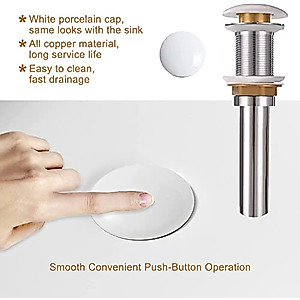 Davivy 19''X 14.5'' Rectangle Vessel Sink with Pop Up Drain,Bathroom Vessel Sinks,White Vessel Sink,Bathroom Sinks Above Counter,Ceramic Vessel Sink,Counter Top Sink,Sink Bowls for Bathroom