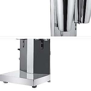 Electric Milkshake Maker, 110V 18000RMP Commercial Stainless Steel Drink Mixer Machine Smoothie Malt Blender with 2 Speed Adjustable (Double Head)