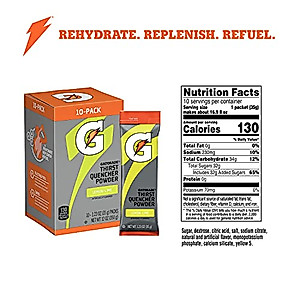 Gatorade Thirst Quencher Powder, Lemon Lime, 12 Oz, 10 count (pack of 8)