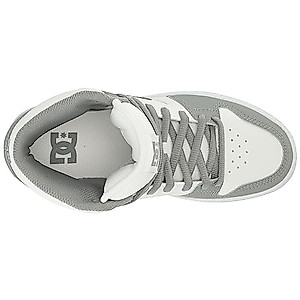DC Men's Manteca 4 Hi High Top Casual Skate Shoe Sneaker, White/Grey, 9.5