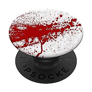 SCARY BLOOD-RED SPLATTER on WHITE background! Scare them! PopSockets PopGrip: Swappable Grip for Phones & Tablets