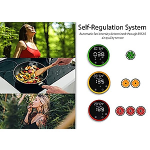 Galaseed H13 True HEPA Air Purifier | Built-in PM2.5 Sensor | 500sq ft Coverage | 3-Stage Air Filtration System | Removes 99.97% PM2.5 Particles | Ideal for Large Bedroom, Living Room, Home and Office