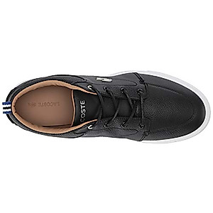 Lacoste Men's Bayliss Sneaker, Black//White, 10.5 Medium US