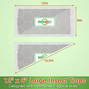 10 PCS Large Glue Trap Strips for Trapping Insects, Mice, Spiders, Bugs, Crickets, Scorpions, Roaches, Super Sticky & Non-Toxic Glue Boards Pre-Baited with Fruity Scent Attractant - 12 x 6 in