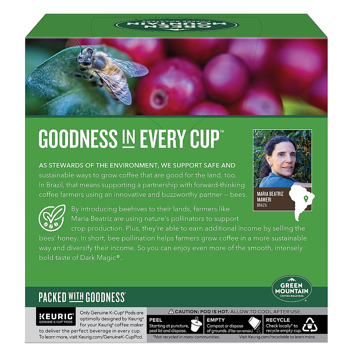 Green Mountain Coffee Roaster Dark Magic Keurig Single-Serve K-Cup Pods, Dark Roast Coffee, 32 Count