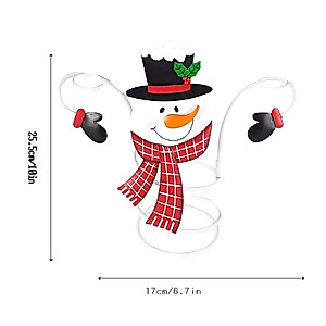 Darzheoy Christmas Holiday Wine Bottle Glass Holders, Snowman Santa Claus Gnome Organizer Rack, Christmas Home Decor Kitchen Storage Bar, Wine Cellar, Cabinet, Pantry,Rack Bar (Snowman)