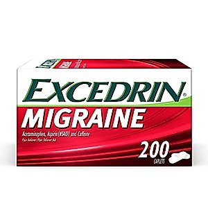 Excedrin Migraine Relief Caplets to Alleviate Migraine Symptoms - 200 Count