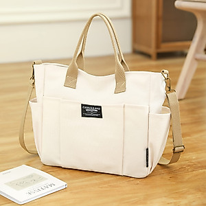 Tote Bag with Zipper Tote Bag for Women Canvas Crossbody Bag Shoulder Bag Satchel Hobo Bag Messenger Bag Gym Bag Tote Bag Traveler Handbag