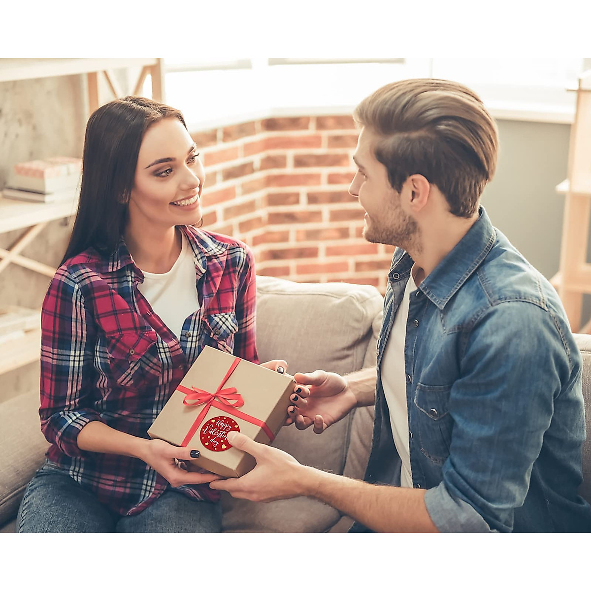 SICOHOME Happy Valentine's Day Stickers 1.5" Valentine's Day Envelope Seals Labels Stickers Valentine's Day Gift Sticker Party Favor Stickers Envelope Seals Sticker for Kids