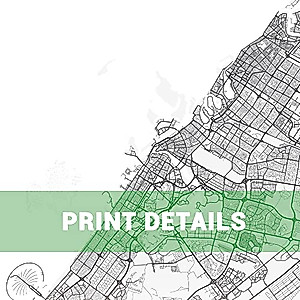 Dear Mapper Dubai View Abstract Road Modern Map Art Minimalist Painting Black and White Canvas Line Art Print Poster Art Print Poster Home Decor (Set of 3 Unframed) (12x16inch)