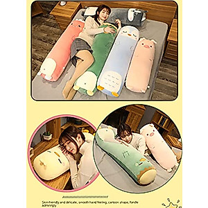 MUPI Long Plush Cute Body Pillows Cuddle Pillow Sleeping Big Pillows for Bed Kids Body Pillow Animal Shaped Pillow Boyfriend Pillow Toy Gift for Girlfriend （Bear 27 Inch ）