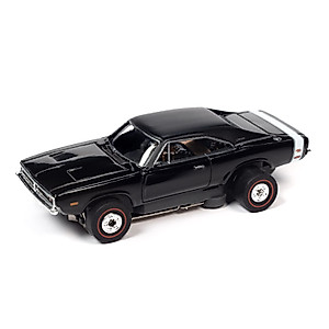 Auto World Thunderjet 1969 Dodge Charger R/T (Black) HO Scale Slot Car