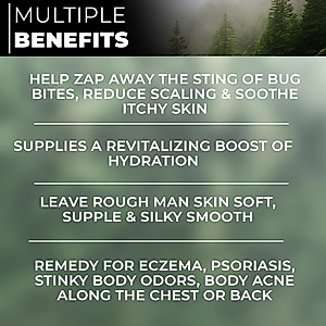 Pine Tar Soap for Men, 4oz Scented Pure Pine Tar Bar Soap for Man – All Natural Cleansing Body Wash & Face Cleanser for Itchy Skin, Eczema, Psoriasis – Manly Smelling Skincare Handcrafted in the USA