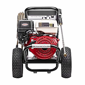 SIMPSON Cleaning PS60869 PowerShot 4000 PSI Gas Pressure Washer, 3.5 GPM AAA Triplex Pump, Honda GX270 Engine, Includes Spray Gun, Wand, 5 QC Nozzle Tips, 3/8-inch x 50-Foot Monster Hose, 49-State