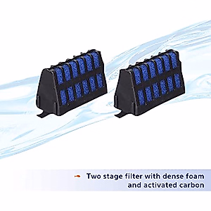 Aqueon 6 Count Replacement Internal Filter Cartridges, Large, for QuietFlow Internal Filter AT30 and AT40