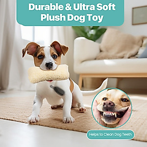 SPOT Vermont Style Fleece Bone Dog Toy - Soft Squeaky Plush Comfort Toy for Small and Medium Dogs and Puppies, Ideal for Light Chewers, 9 inch