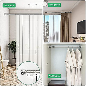 AYAYASTORY Adhesive Shower Curtain Rod Holder,No Slippage Wall Mount Retainer of Shower Rod for bathroom,Heavy Duty Tension Rod brackets No Drilling(Shower Curtain Rod Not Included) (4 Pack)