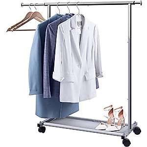 MISSLO Short Clothing Rack + 2 Shelves Clothing Racks